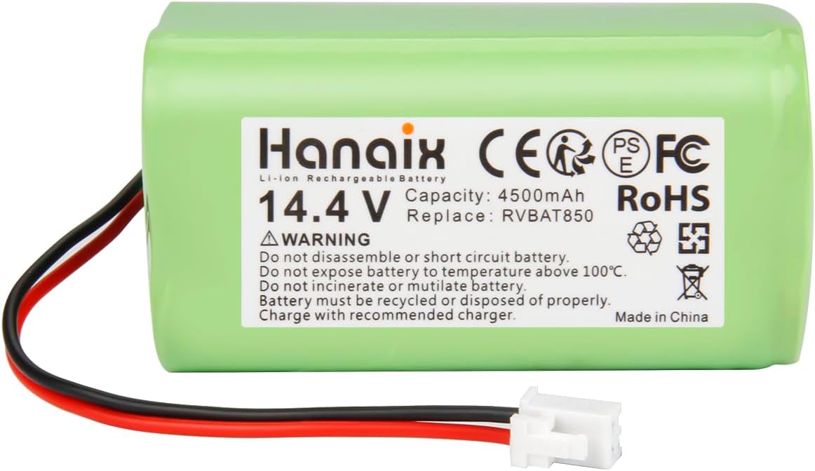 Amazon.com: Hanaix 4500mAh14.4V RVBAT850 Battery Replace for Shark Ion ...