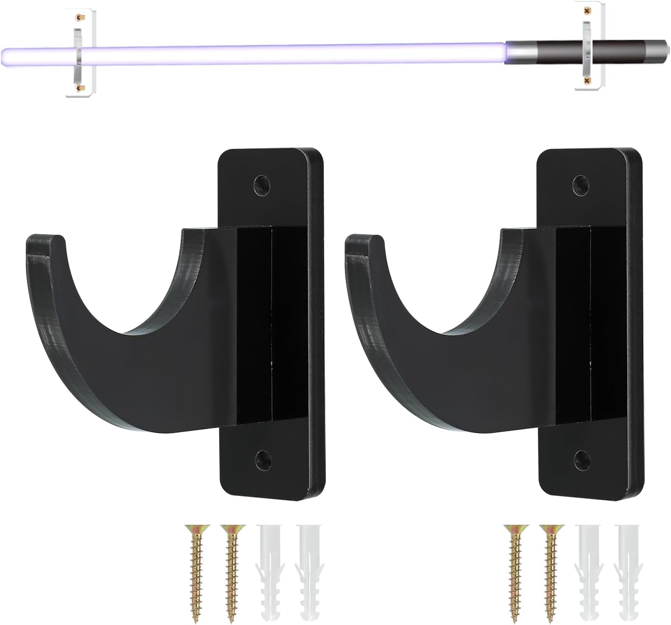 Amazon.com: uxcell Sword Wall Mount Holder, 1 Set Acrylic Light Saber ...