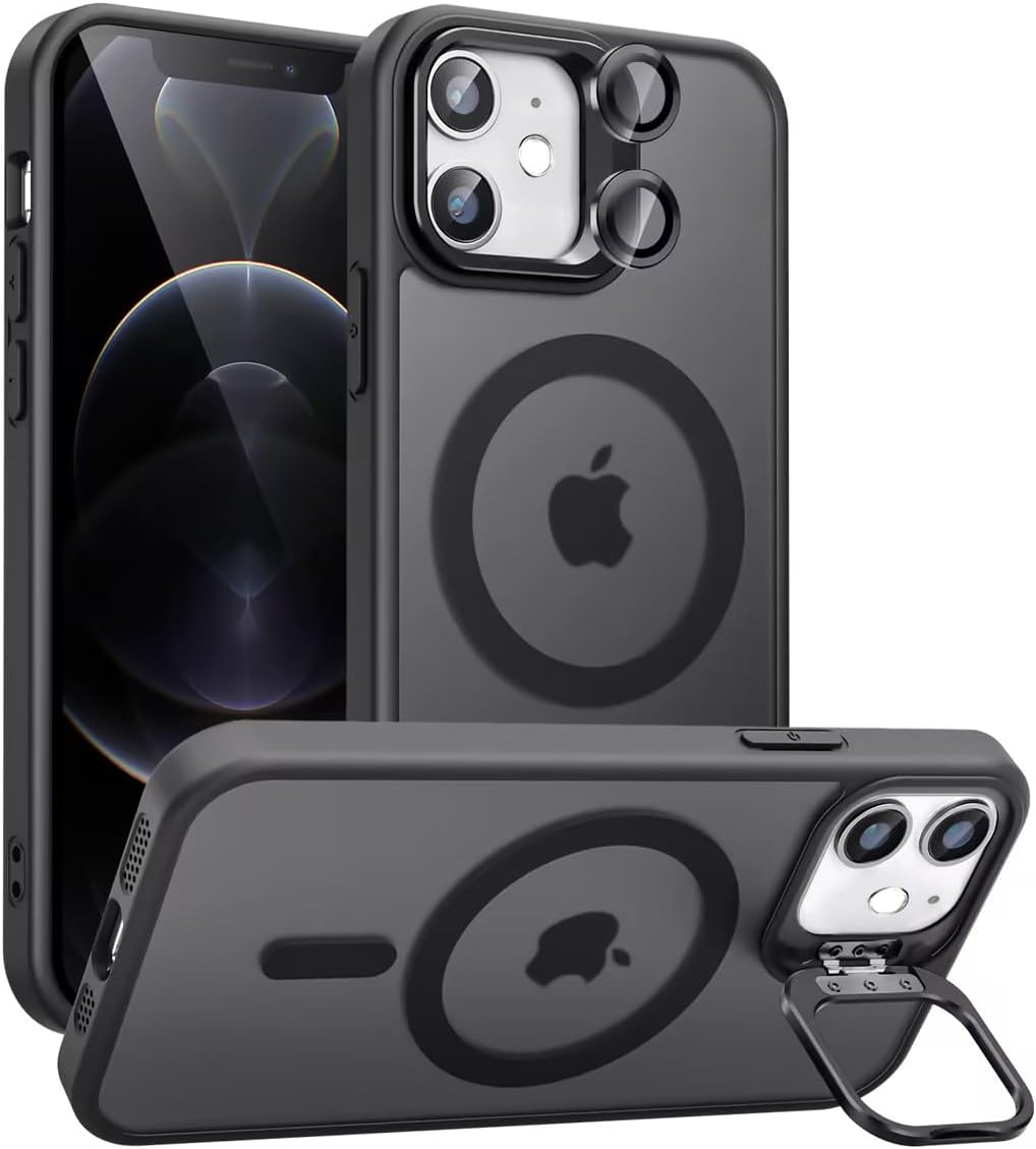 Amazon.com: Norllben Magnetic for iPhone 12 Case with Stand, Compatible ...