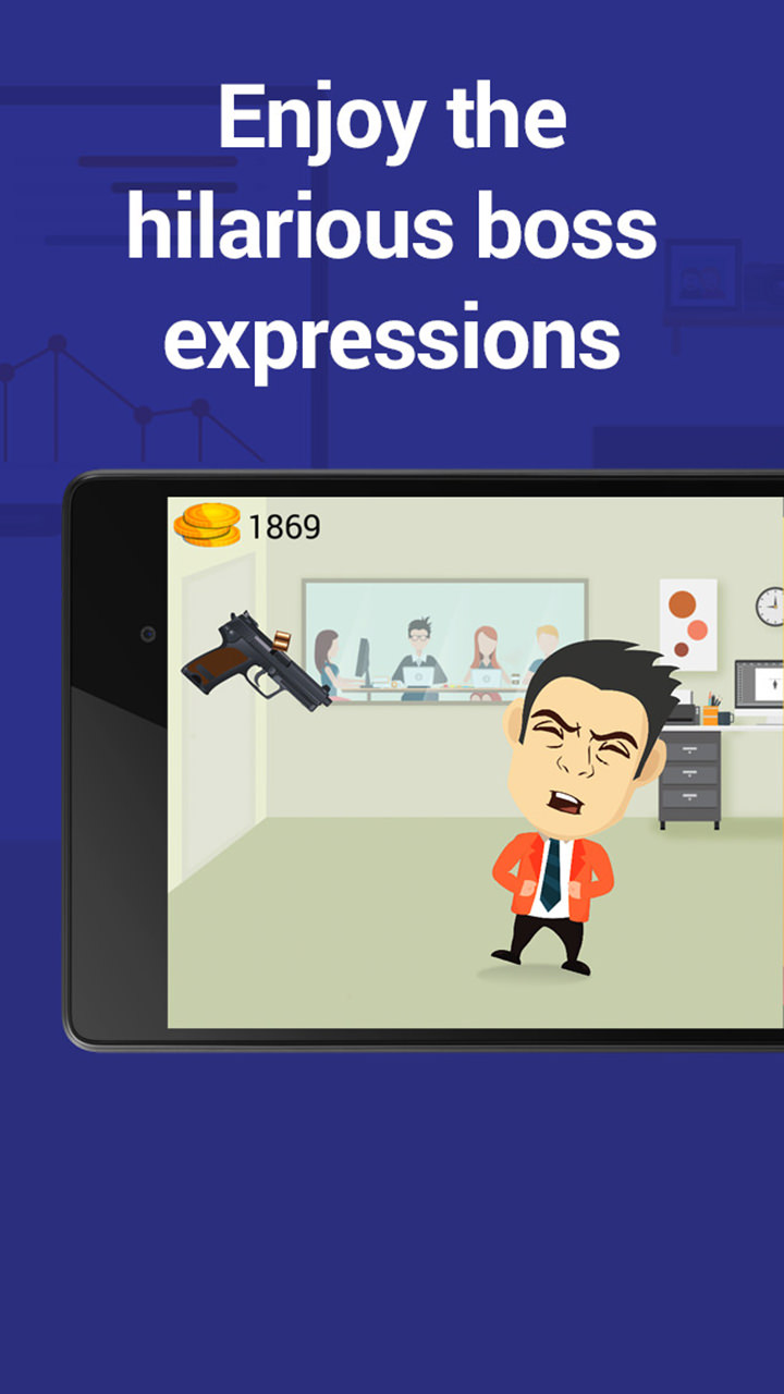 Hit the boss, Virtual game to beat the superior, smash him and be ...