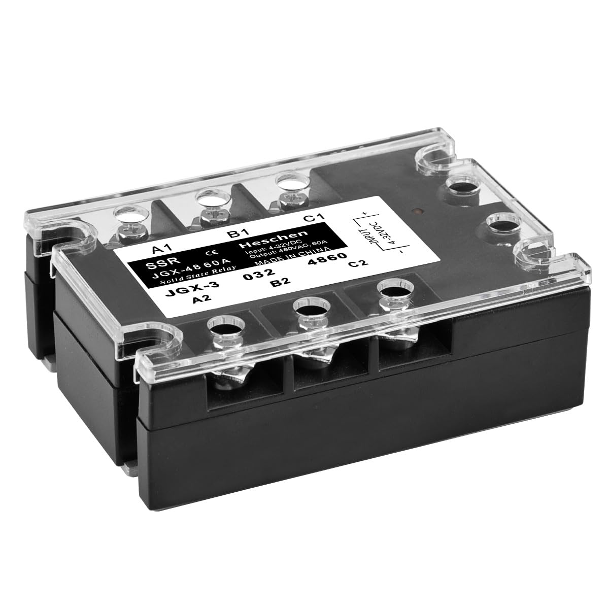 3 Phase Solid State Relay SSR 60A 480V - Industrial Grade Dc To Ac 1277603