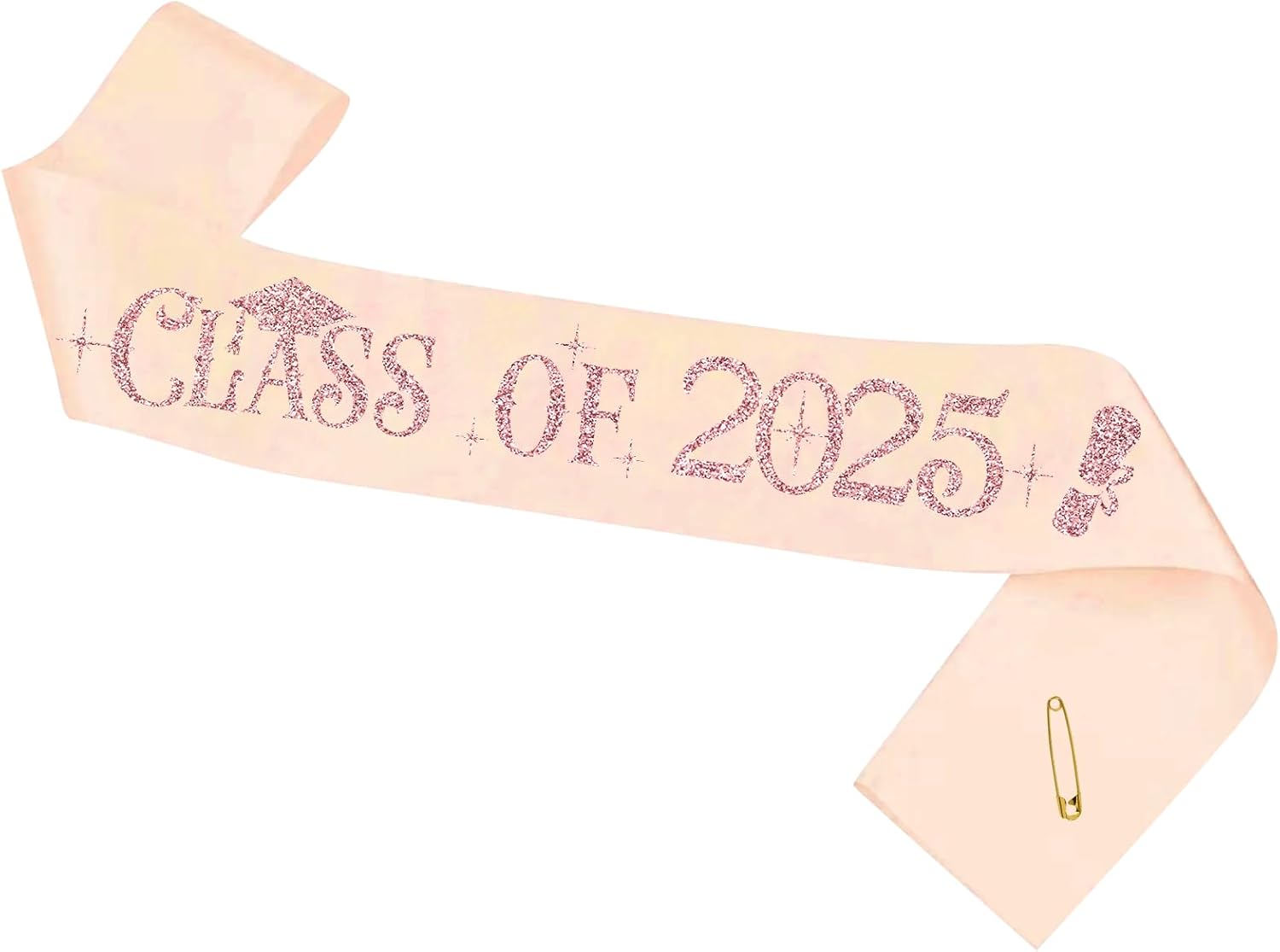 Amazon.com: LHPYQ Class of 2025 Sash,Pink Sash with Rose Gold Foil ...