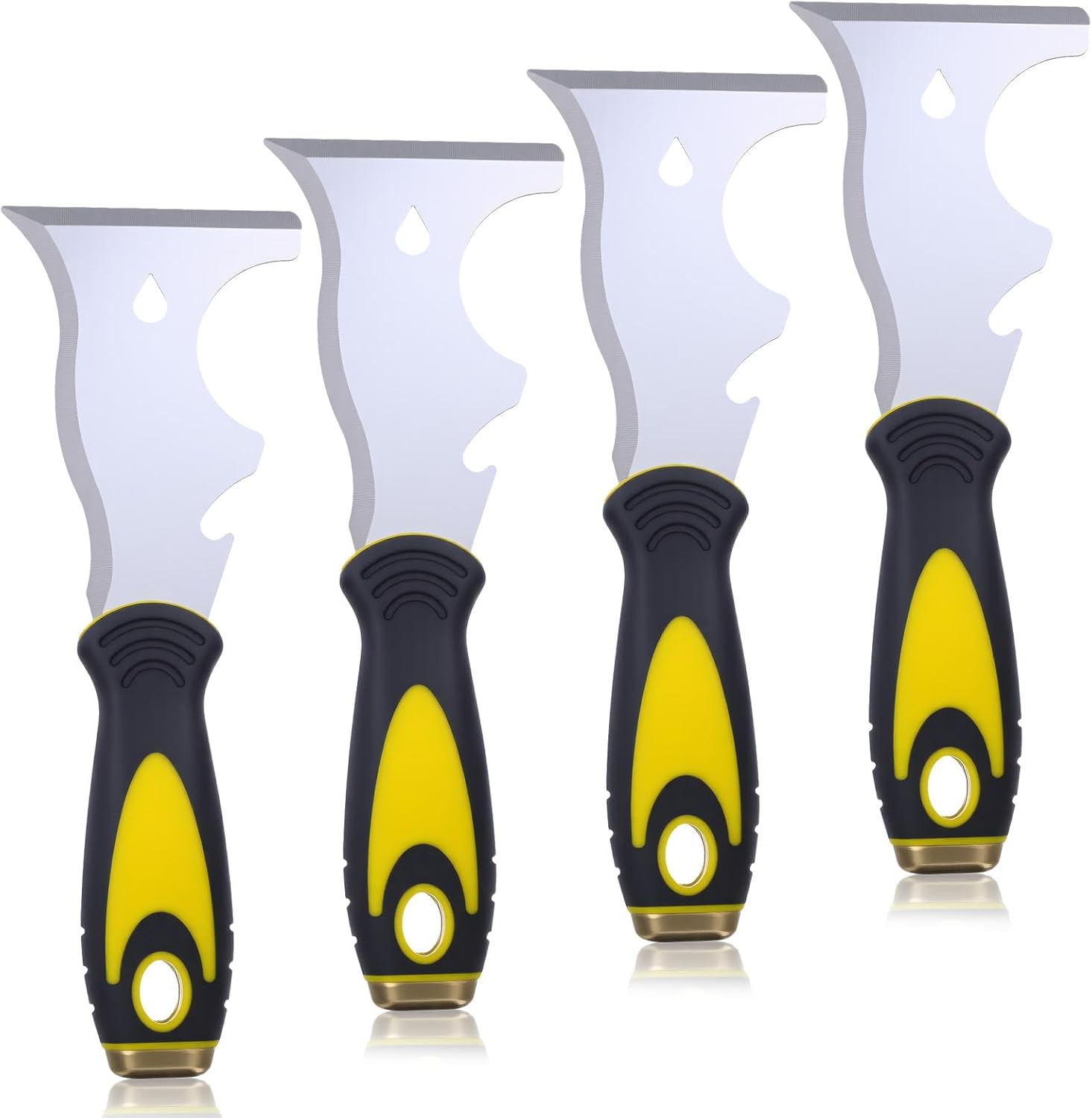 4 Pack Paint Scraper, Multi Use Paint Tools Putty Knife 10 in 1, Paints ...