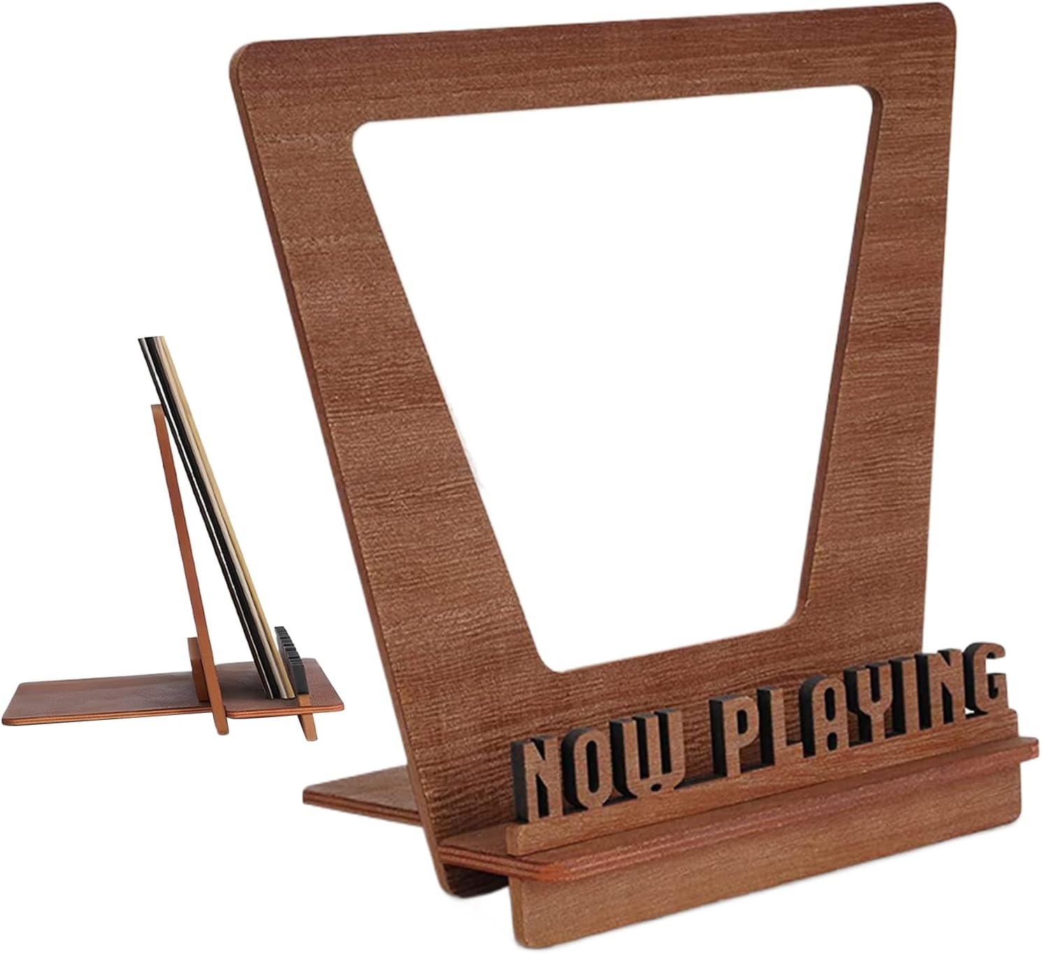Amazon.com: Now Playing Record Storage Rack - Wooden LP Shelf, Album ...