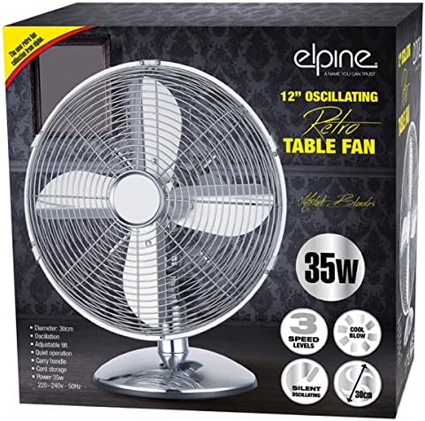 12" Inch Portable Desk Fan Lightweight 90°Oscillation 3 Speed Control ...