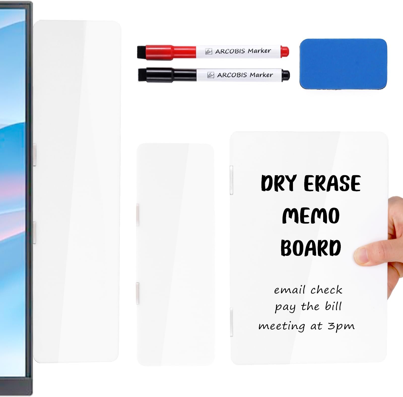 Amazon.com : 11.4“ Large Desk Whiteboard and Monitor Whiteboard,Office ...