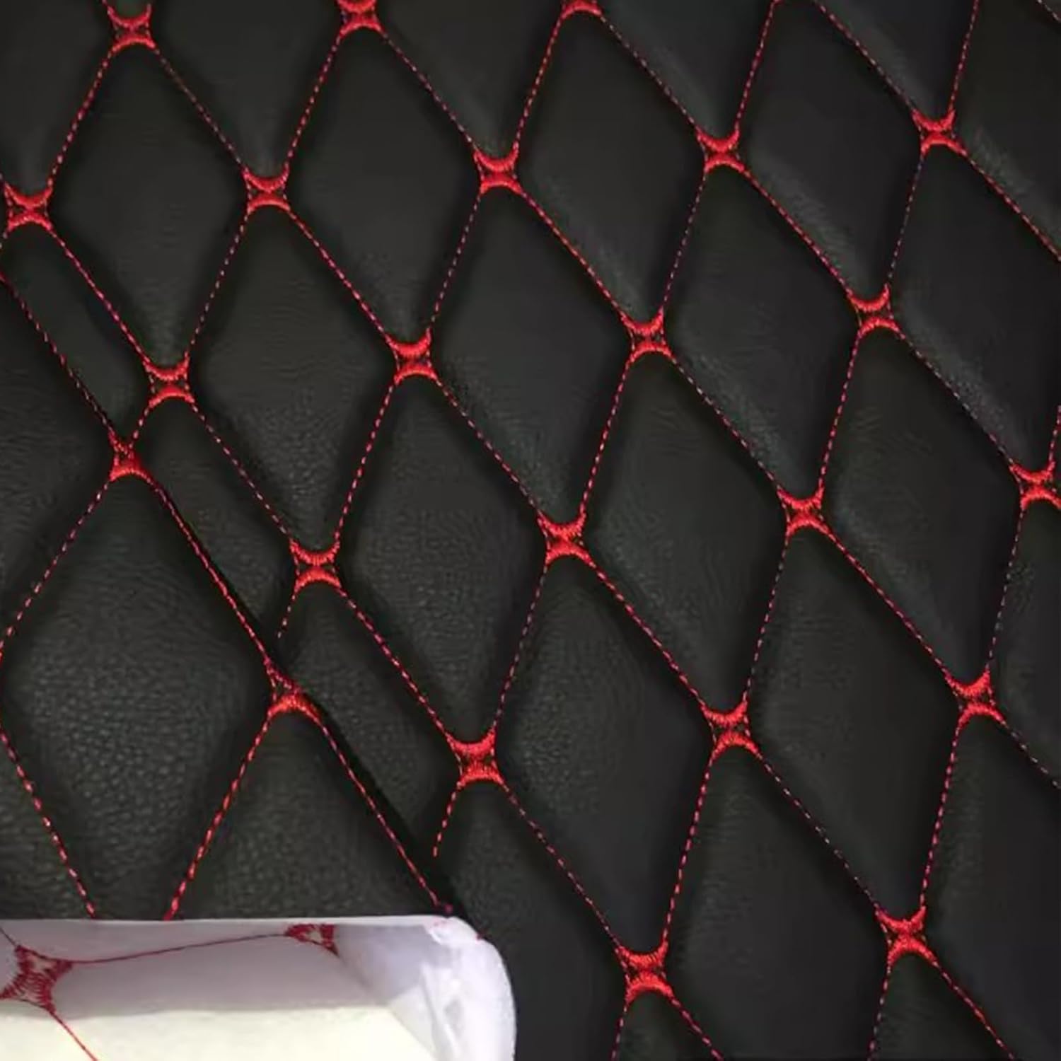 Amazon.com: SUZEPER Quilted Foam Fabric Faux Leather, Car Seating ...