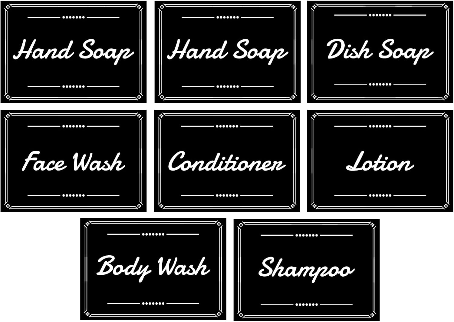 Amazon.com: MIERTING 8 Pack Black Soap Dispenser Labels, Foaming Soap ...