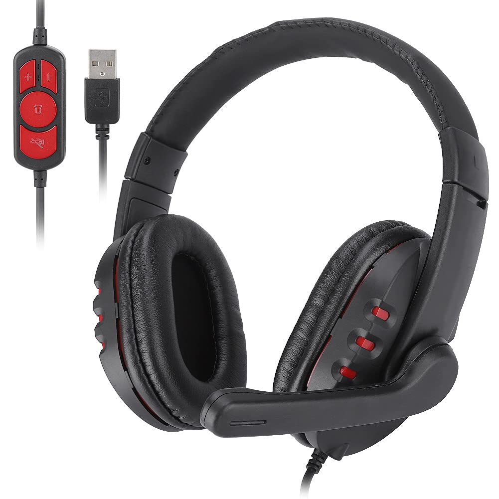 OVLENG Q7 USB Gaming Headset Over-Ear Gaming Headphones with Mic E ...