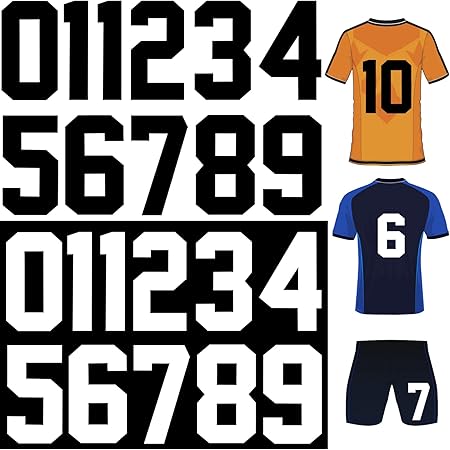 Amazon.com: 22Pcs 8 Inch Iron on Numbers T Shirt Heat Transfer Jersey ...