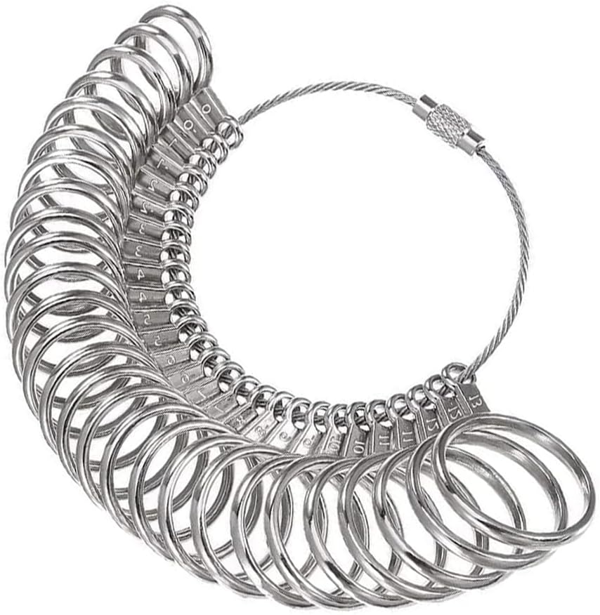 Amazon.com: Meowoo Metal Ring Sizer Measuring Tool with Magnifier ...