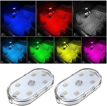 Amazon.com: Ziciner 2 PCS Car Wireless LED Lights, Super Bright Auto 7 ...