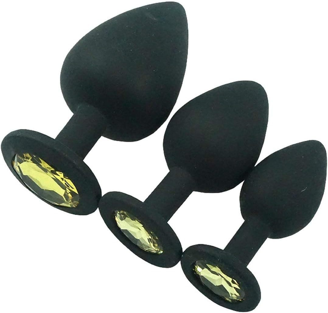 Amazon Large Medium Small Size 3 In One Set Black Silicone Anal amazon-large-medium-small-size-3-in-one-set-black-silicone-anal