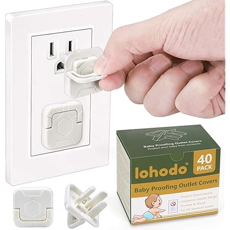 Amazon.com : Outlet Plug Covers (32 Pack) Clear Child Proof Electrical ...