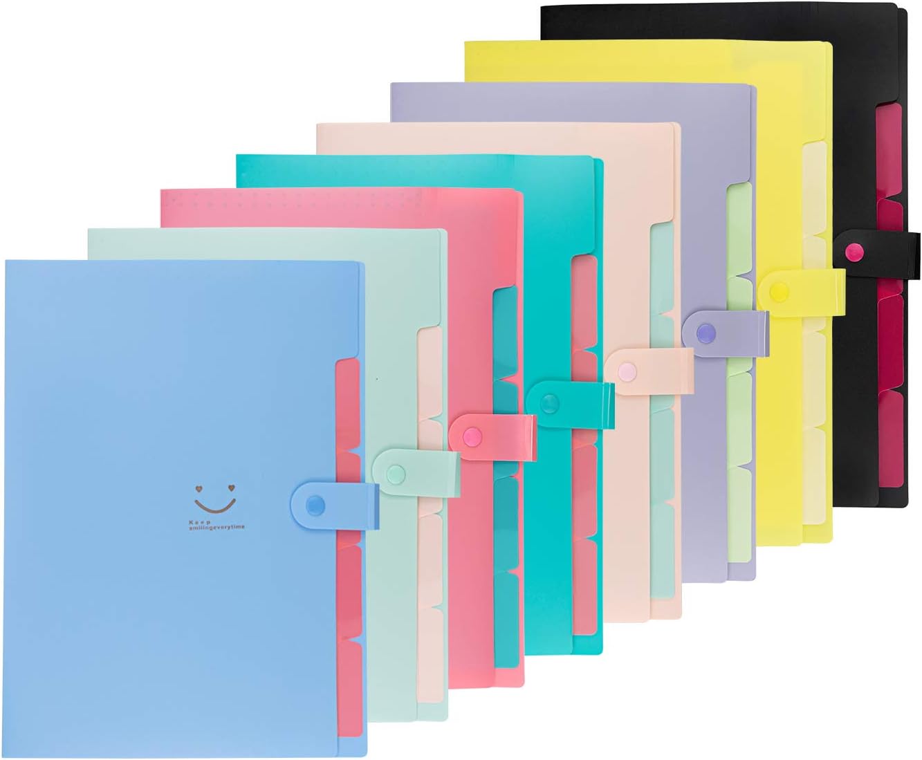 Amazon.com : Fasmov 8 Pack Letter A4 Paper Expanding File Folder ...