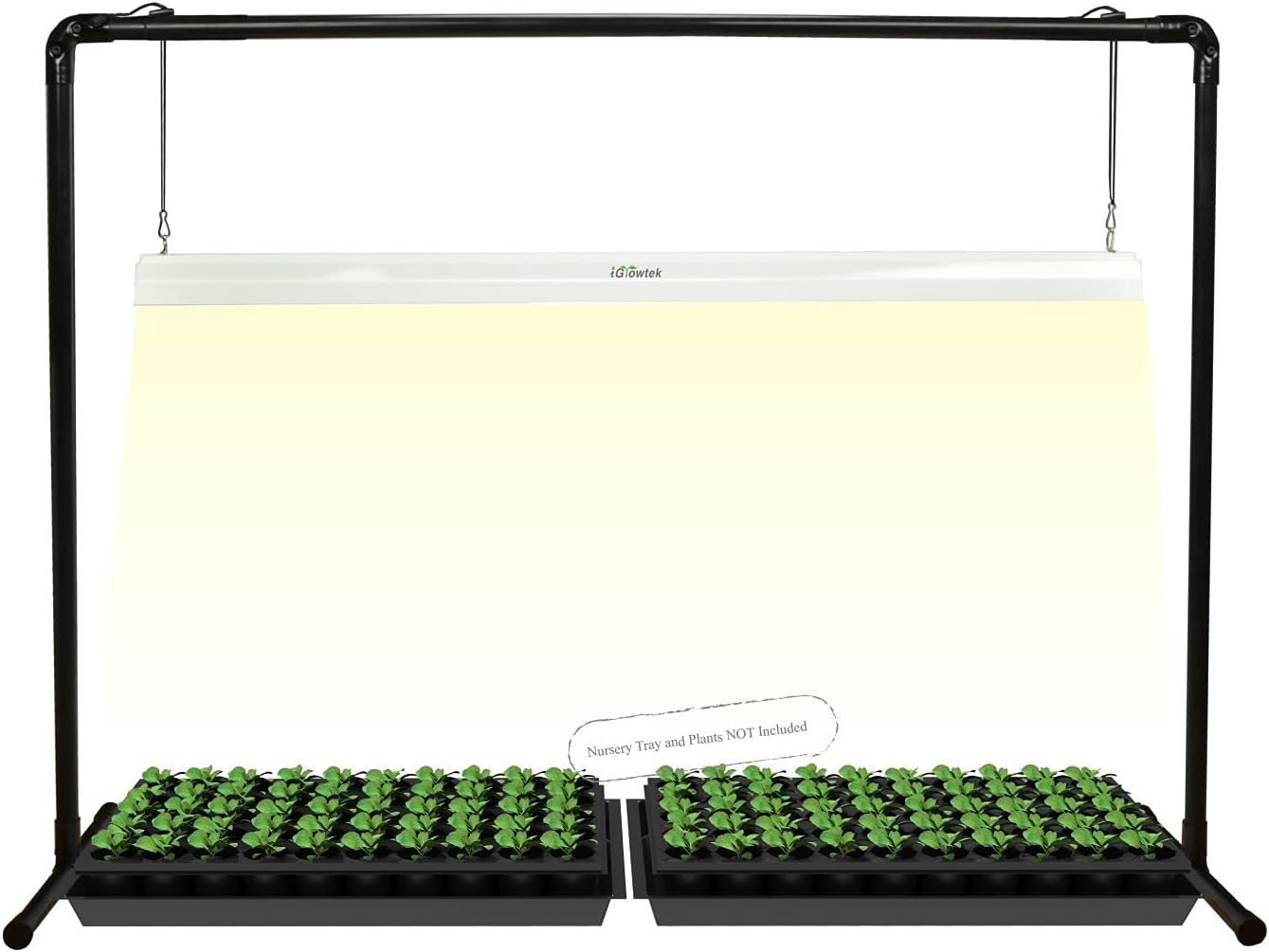 Amazon.com: iGrowtek 4 feet 40W LED Grow Light Stand Rack for Seedling ...