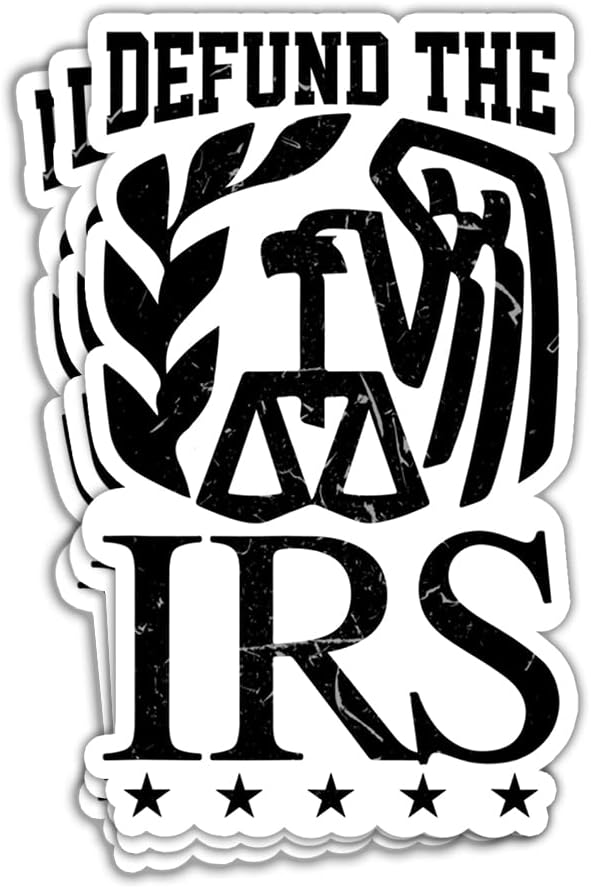 Amazon.com - TODOLIA (3Pcs-3in) Defund The IRS Sticker Funny Sarcastic ...