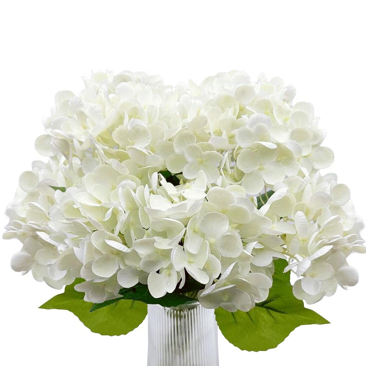 Silk Wedding Bouquet White Hydrangeas Faux White Hydrangea | Real