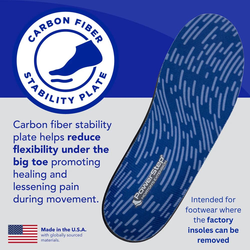 Snapklik.com : PowerStep Mortons Extension Carbon Fiber Orthotic Insole ...