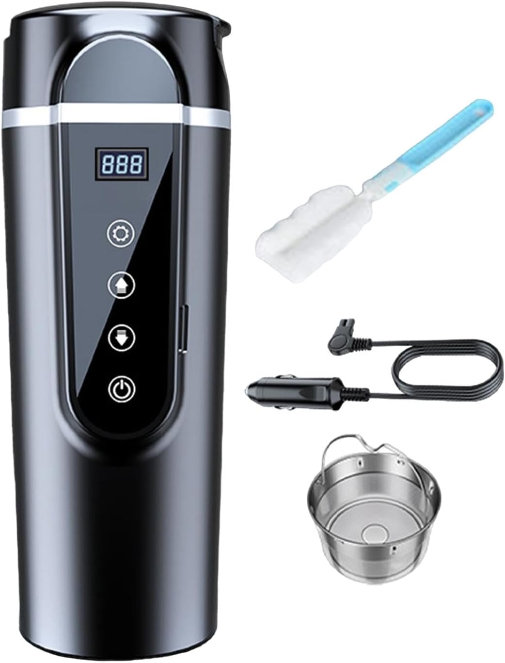 Amazon | Cuticate 車載電気ケトル 湯沸し器 湯ボルト 電気ポット カー用＆トラック用 DC12V/24V 沸騰/保温/お茶/粉ミルク 4つの定温モード 旅行暖房マグカップ ...