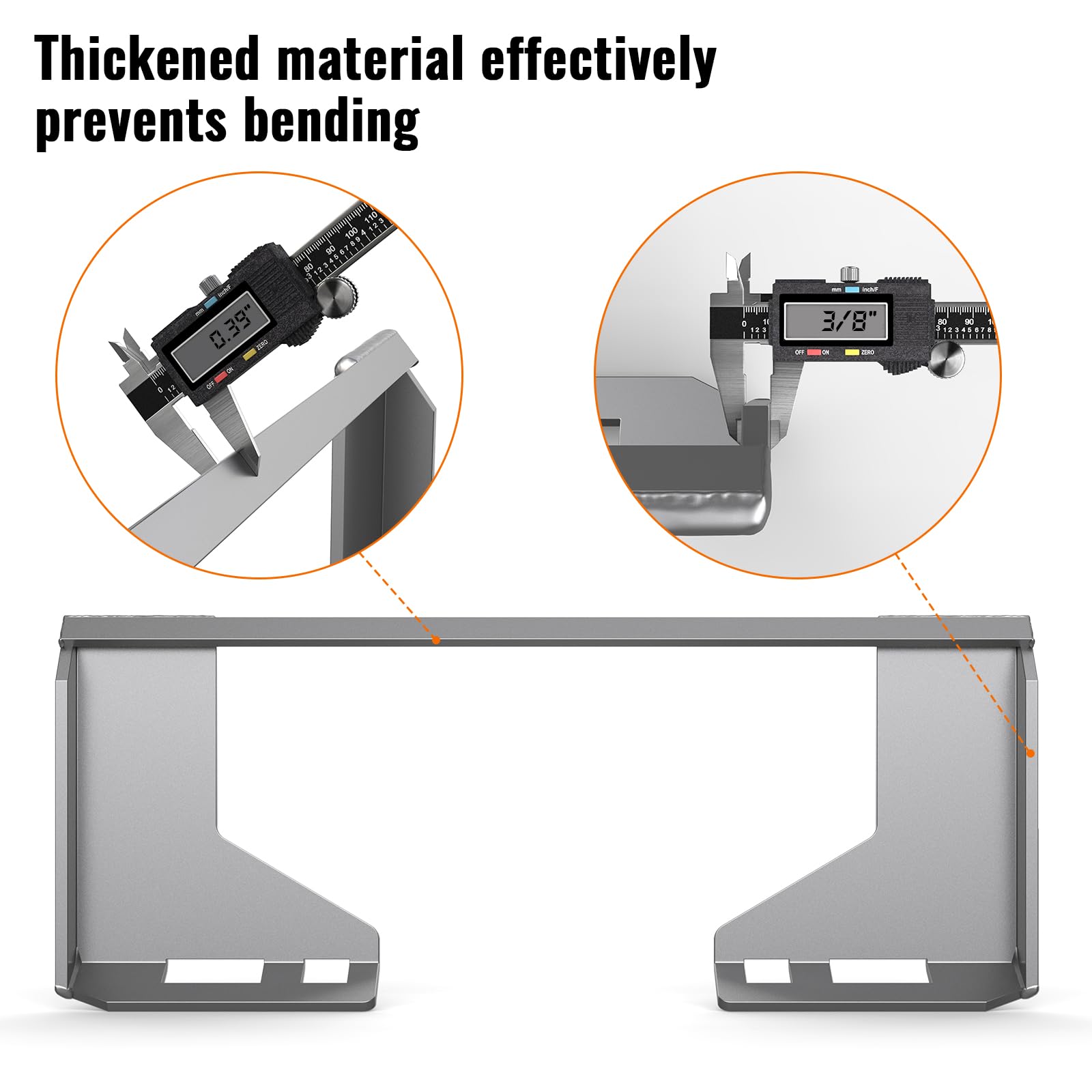 Snapklik.com : Sulythw Universal 3/8" Skid Steer Quick Attachment Plate ...