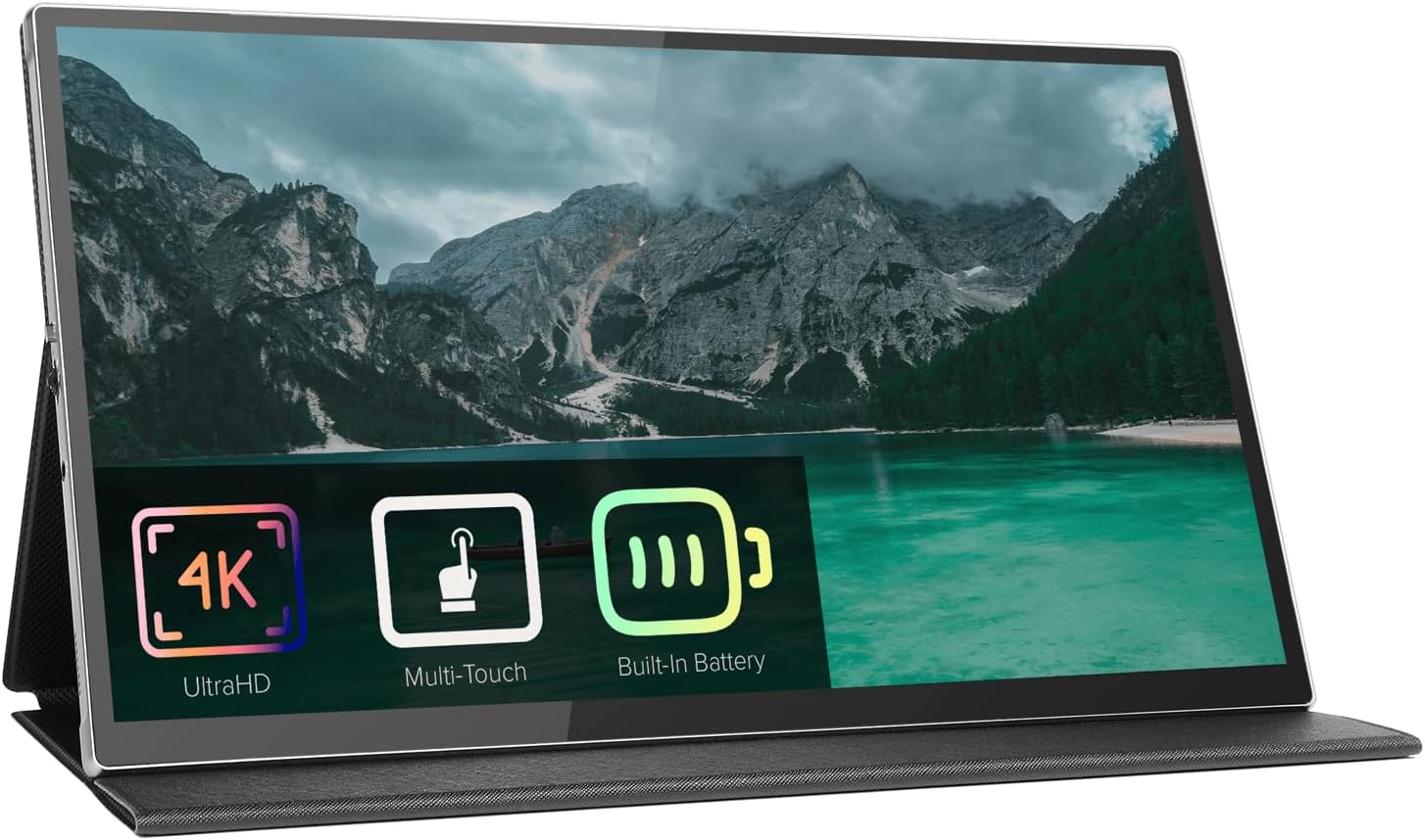 Amazon.com: DroiX 15.6” Portable Monitor with Built in Battery 10000 ...