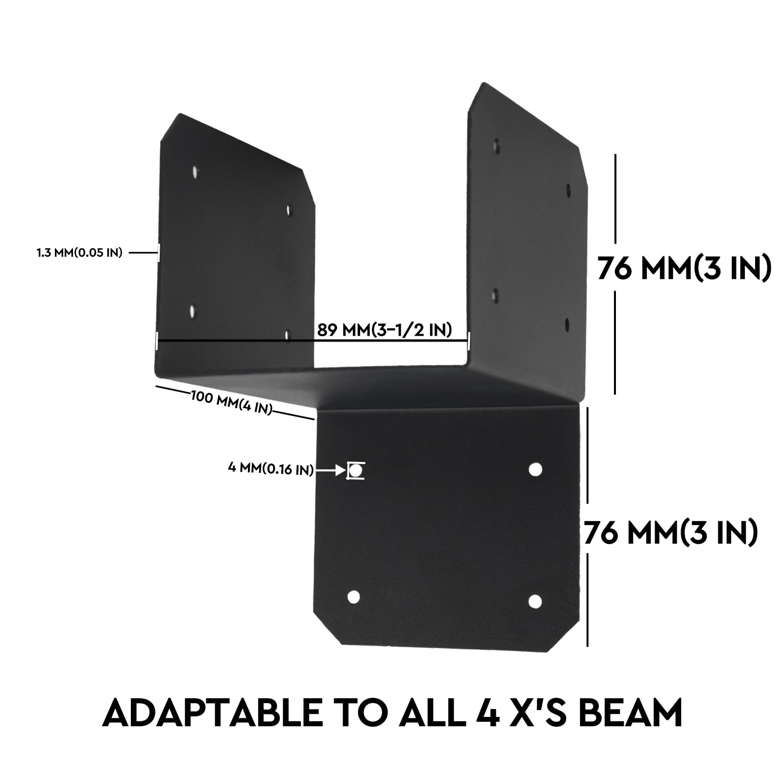 6x6 Post Base Brackets Hidden Joist Brackets For 6x6 Beams (2 Pack ...