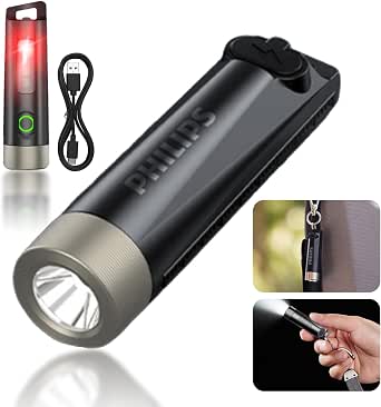 PHILIPS SFL1121 Linterna LED Recargable,Mini linterna LED de 200 ...