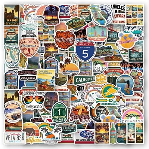 Amazon.com: Zutena 100pcs California Stickers for Water Bottles ...