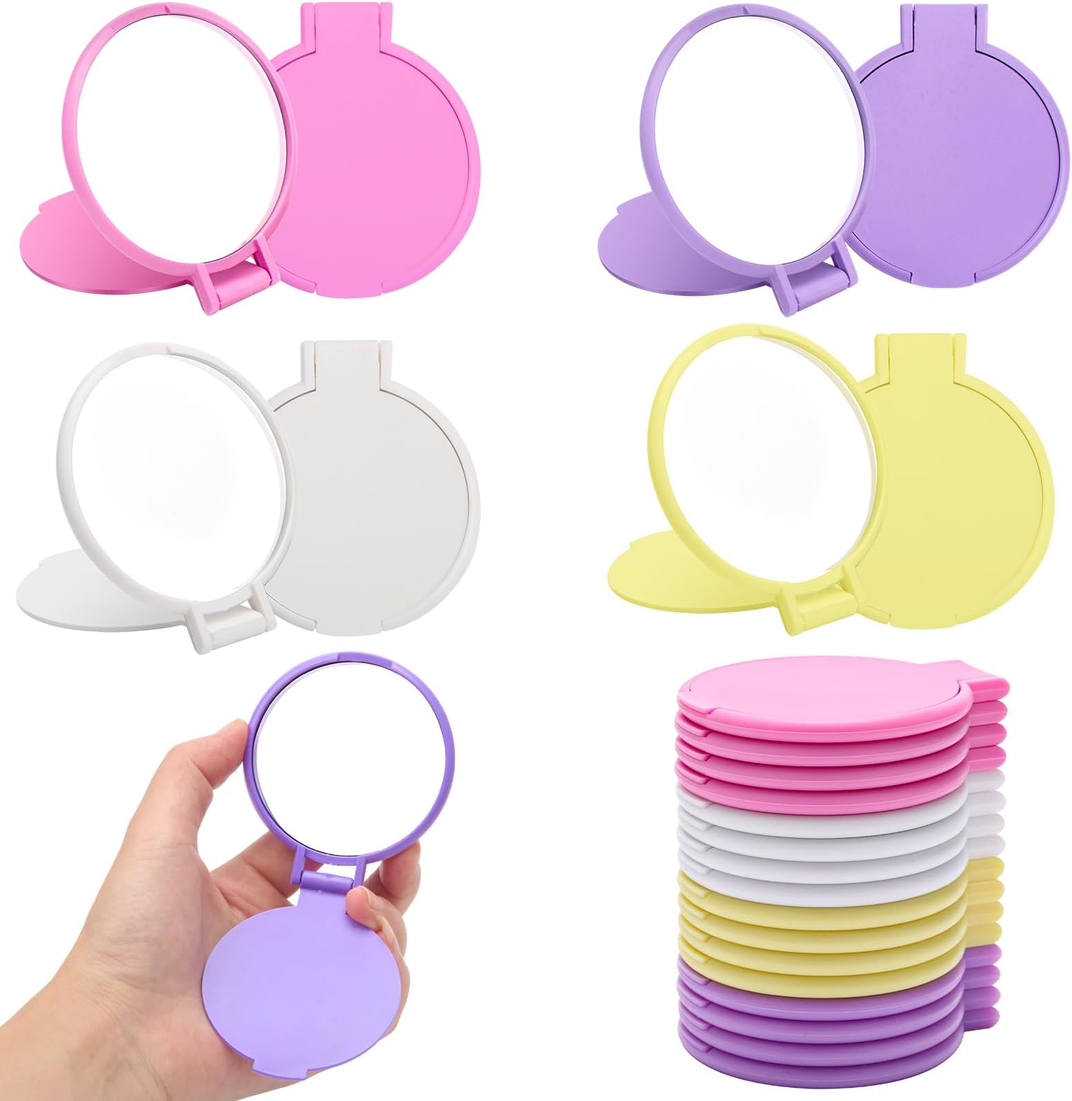 Amazon.com: Yalikop 72 Pcs Compact Mirror Bulk Portable Round Makeup ...