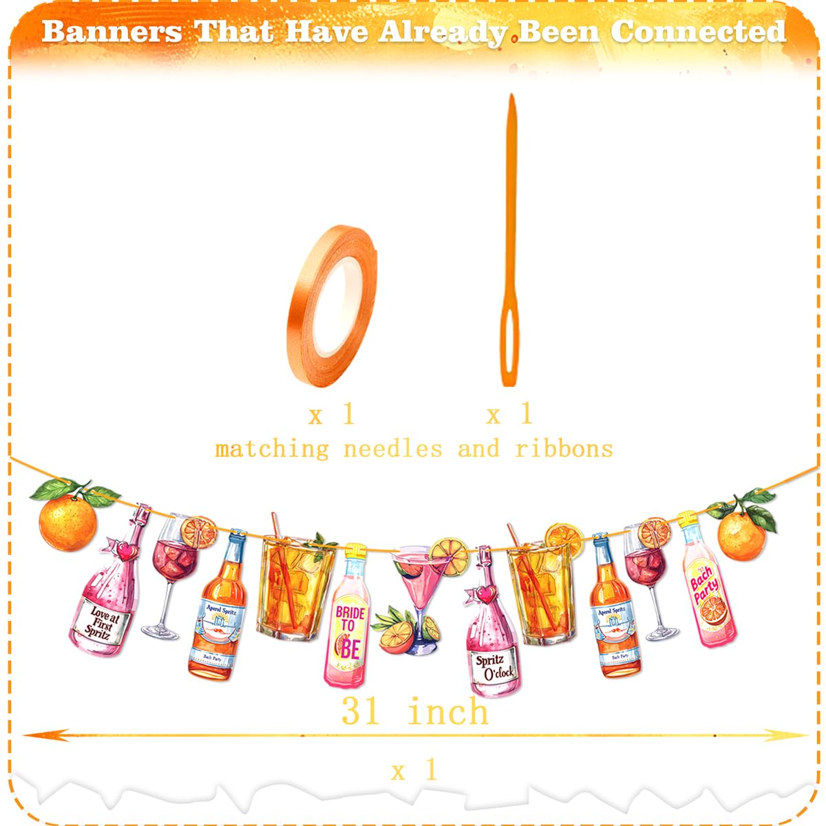 Brunch Decorations Sursurprise Feeling Spritzy Banner, Aperol Spritz ...