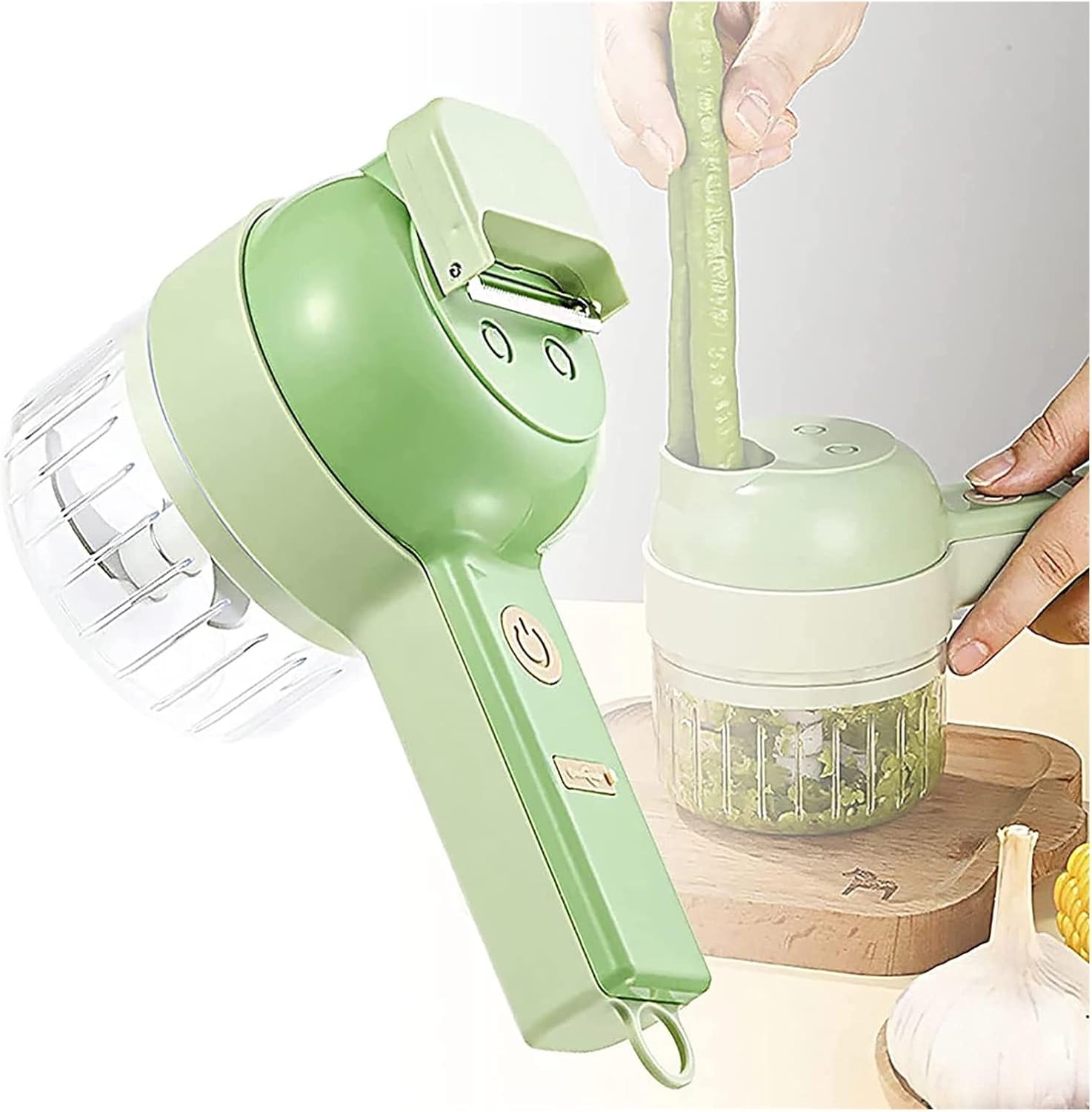 Electric Vegetable Cutter,4in 1Handheld Cutter Set,Cordless Wireless ...