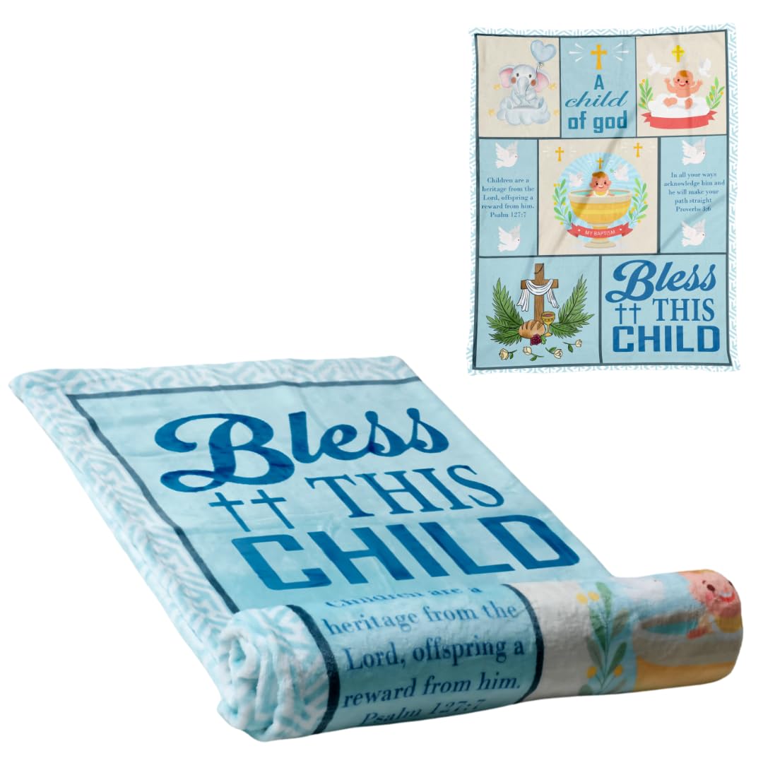 Amazon.com: HALOOJU Christian Baby Blanket with Bible Verses 30x40 ...