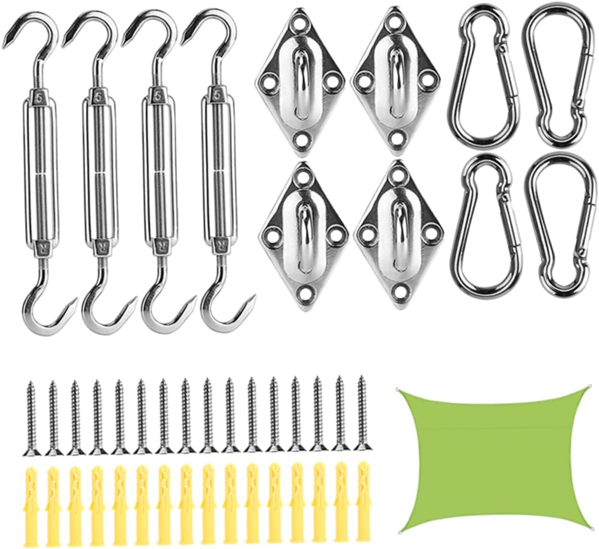 Amazon.com: Sun Sail Fixing Kit,Sun Shade Sail Fixing Kit Stainless ...