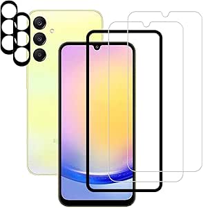 Amazon.com: HKKAIS Screen Protector For Samsung Galaxy A25 5G Tempered Glass 2-Pack Camera Lens ...