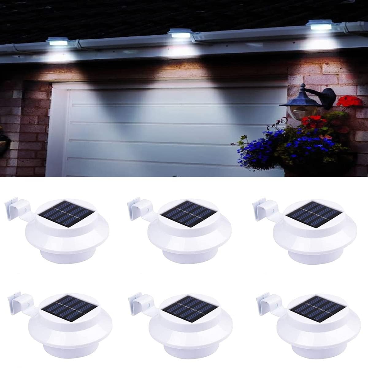 Snapklik.com : Thsinde 6-Pack Solar Gutter Led Lights, Outdoor Solar ...
