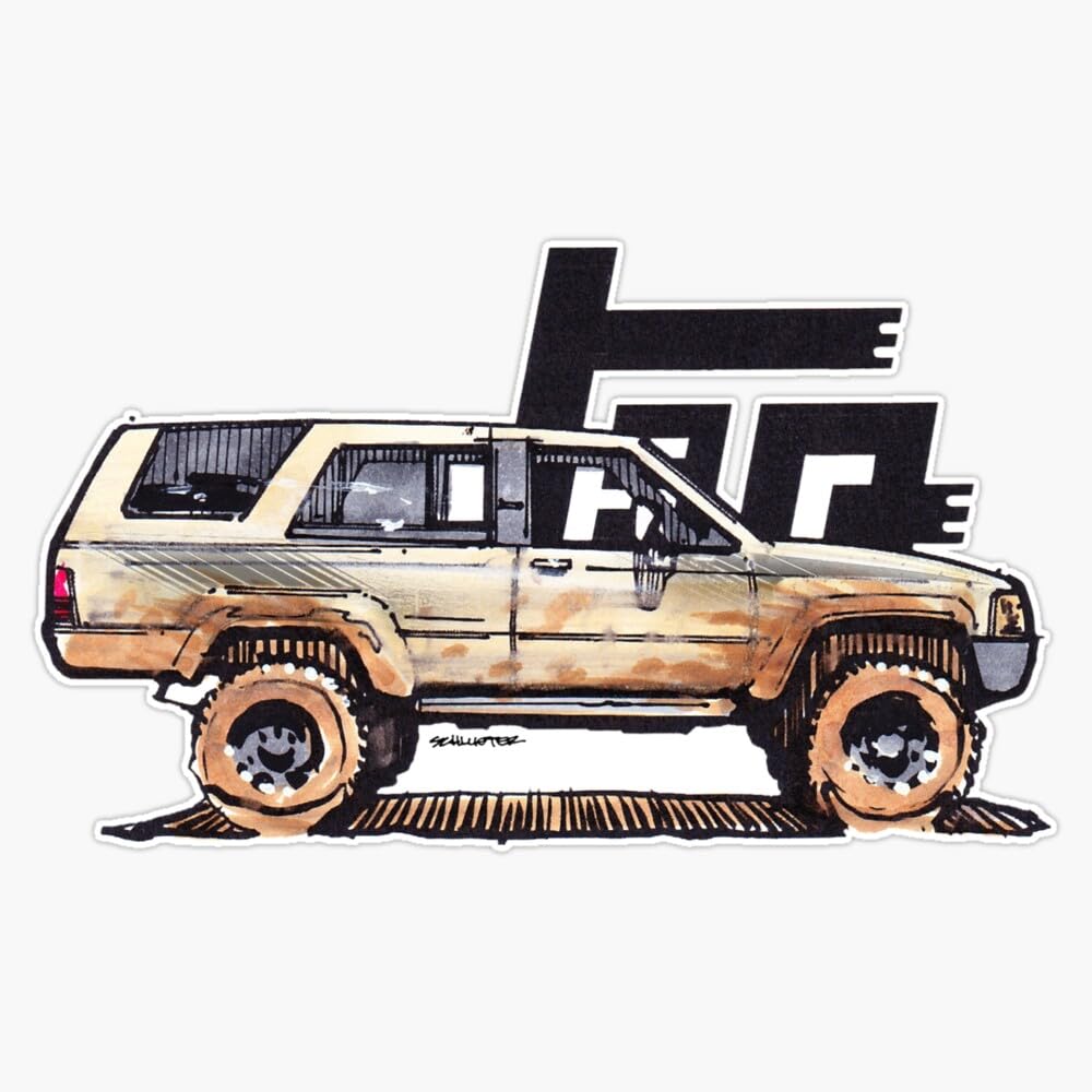 Amazon.com: 1St Gen 4Runner TRD - Tan Sticker Bumper Sticker Vinyl ...