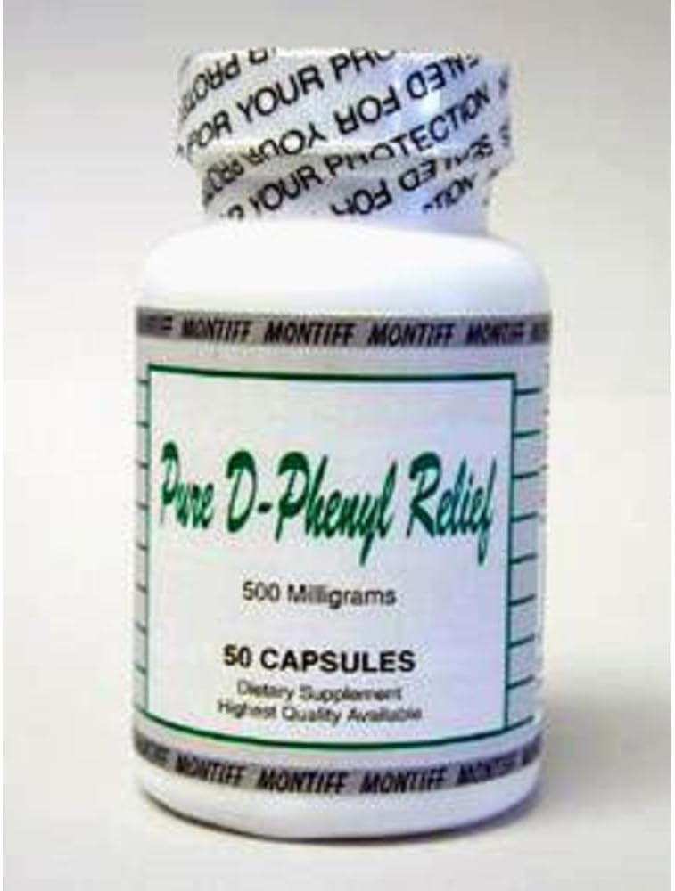 Amazon.com : Pure D-Phenyl Relief 500 mg - 50 Capsules by Montiff ...