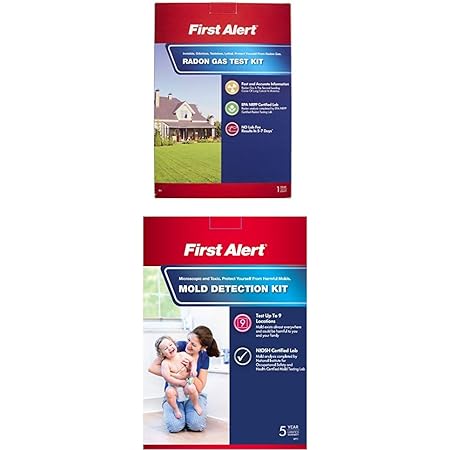 First Alert Radon Gas Test Kit, RD1 and First Alert MT1 Mold Detection ...