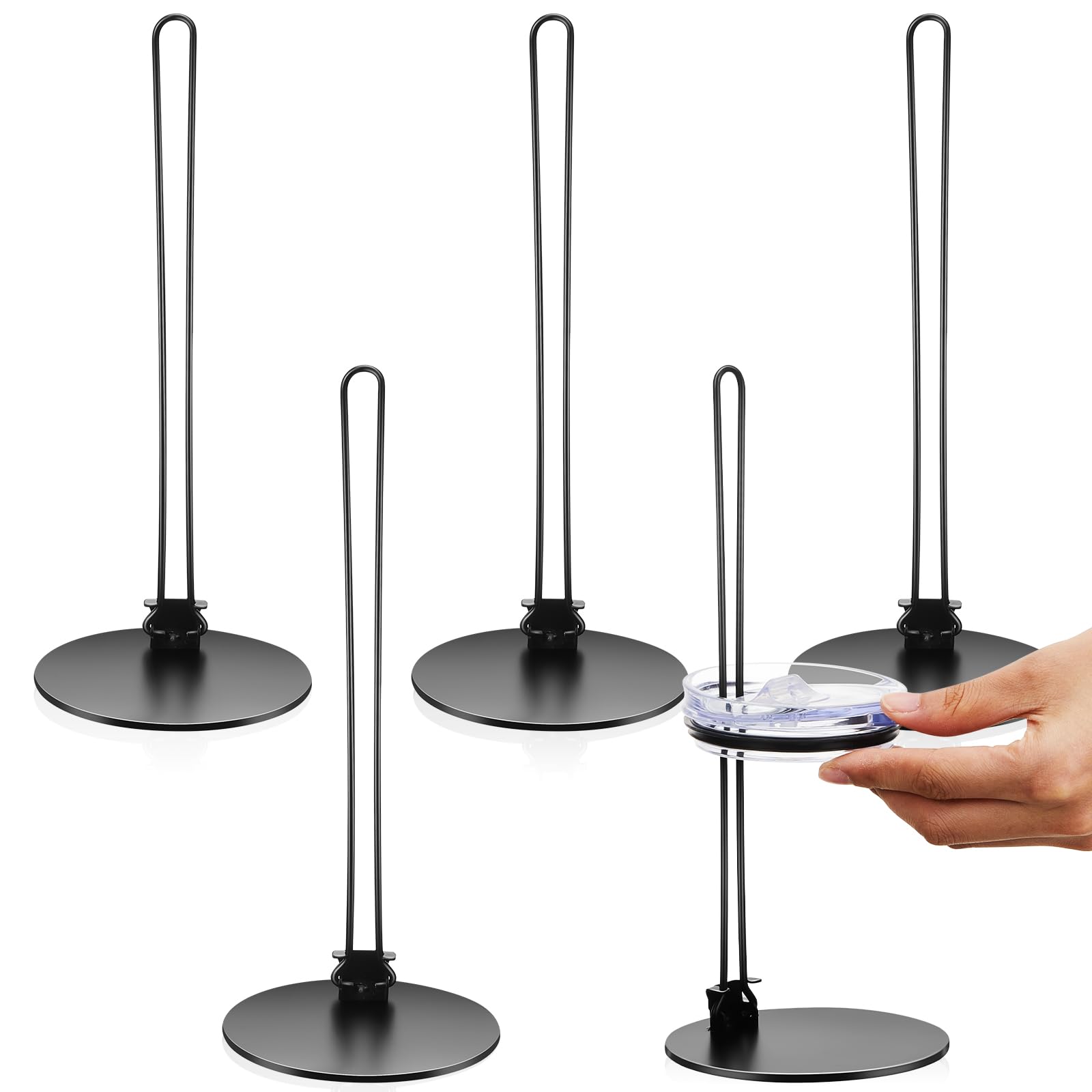 Amazon.com: Blulu 5 Pcs Tumbler Lid Organizer Vertical Tumbler Lid ...