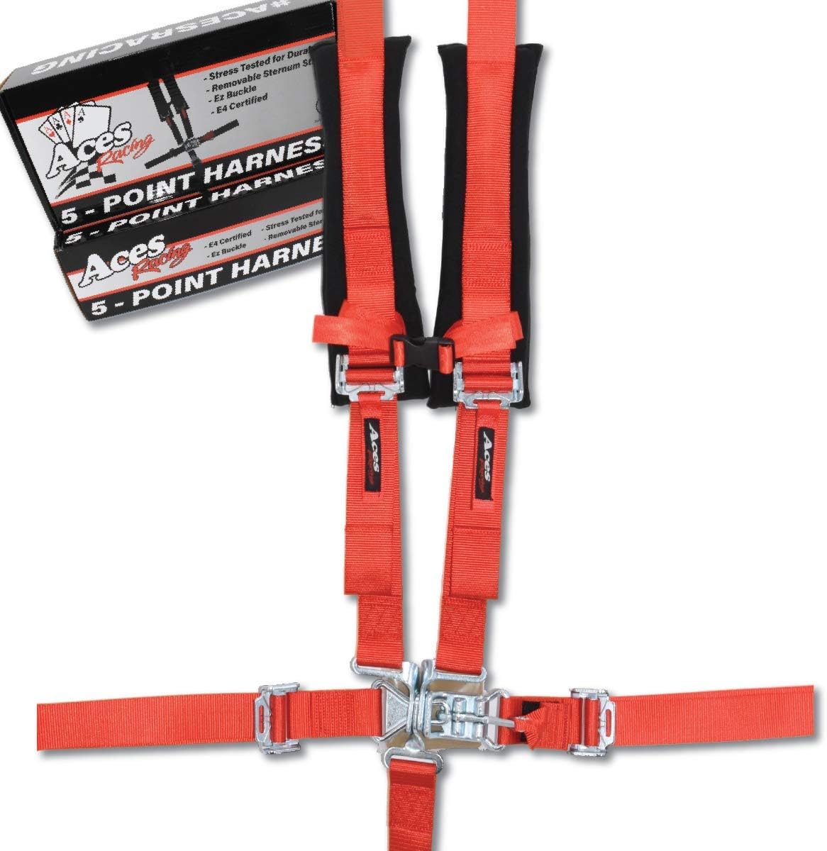 Amazon.com: Aces Racing 5 Point Harness With 2 Inch Padding E4 ...