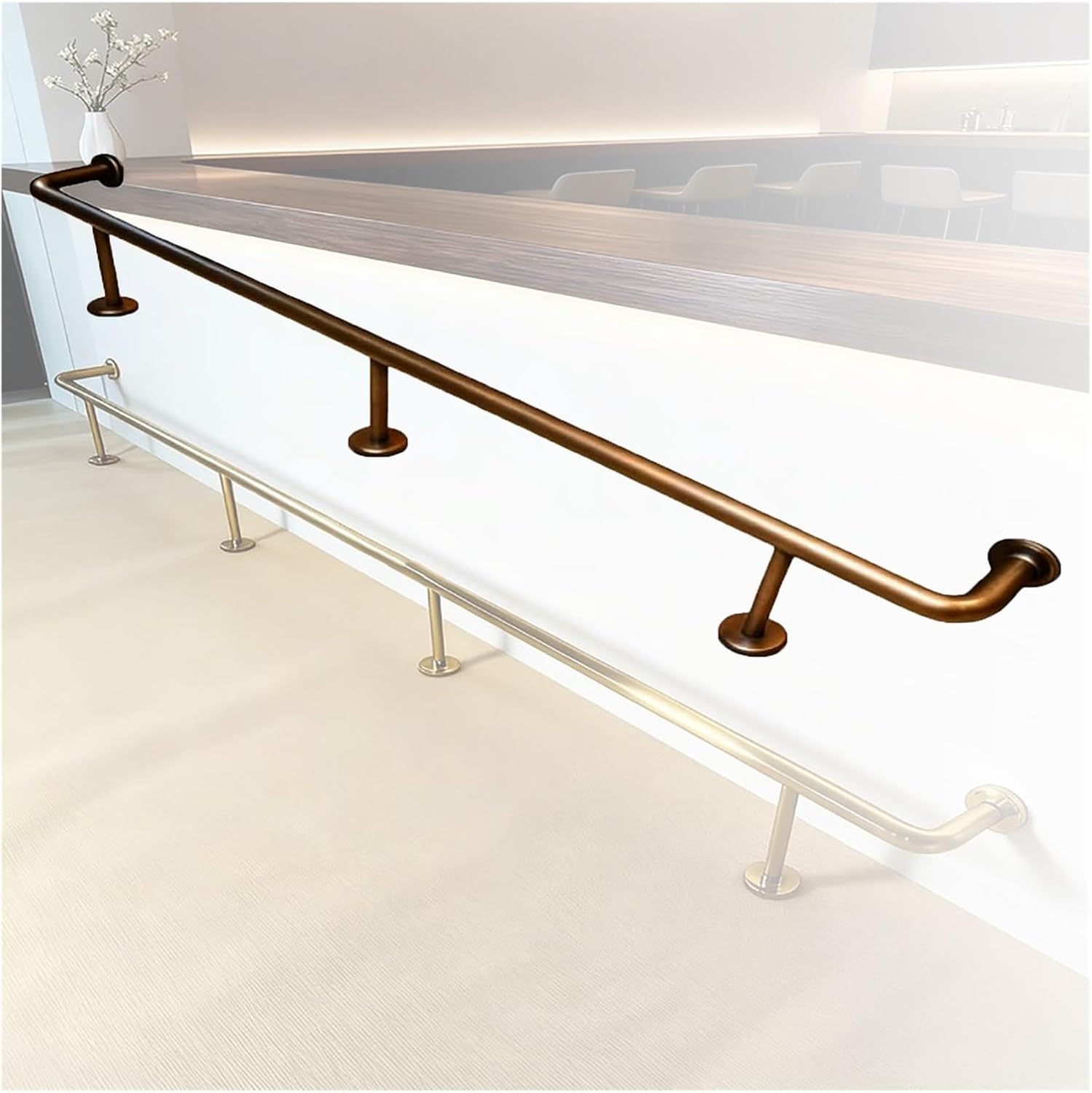 Bar Foot Rail,Stainless Steel Bar Foot Rail Kit with Complete ...