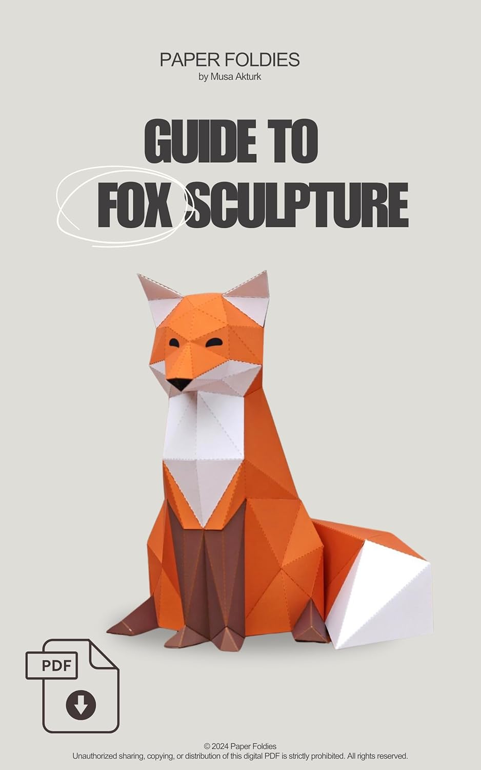 3D Fox Papercraft Template: DIY Low Poly Paper Model for Home Decor (Papercrafts) (English ...