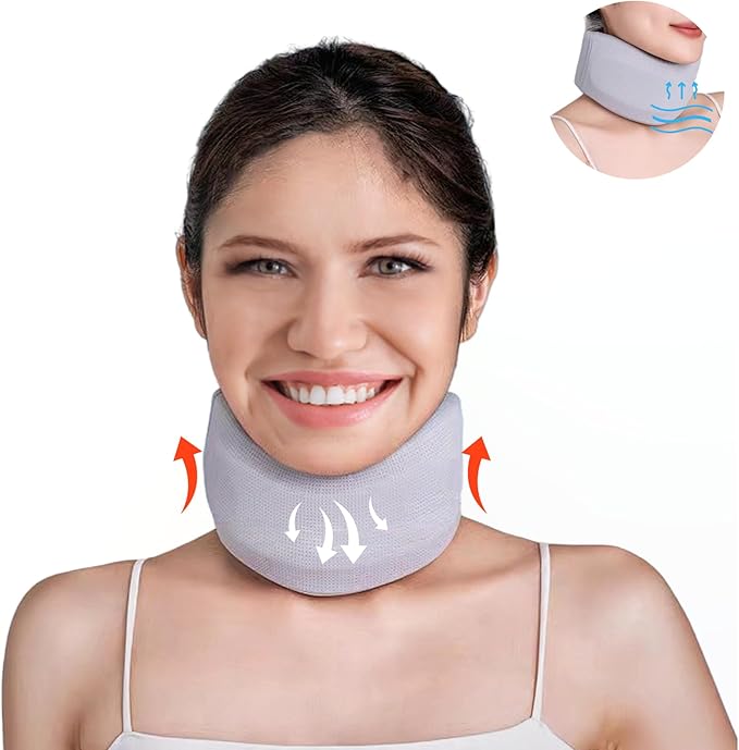 Amazon.com: leeveel Neck Brace Cervical Collar,Soft Neck Support Relief ...