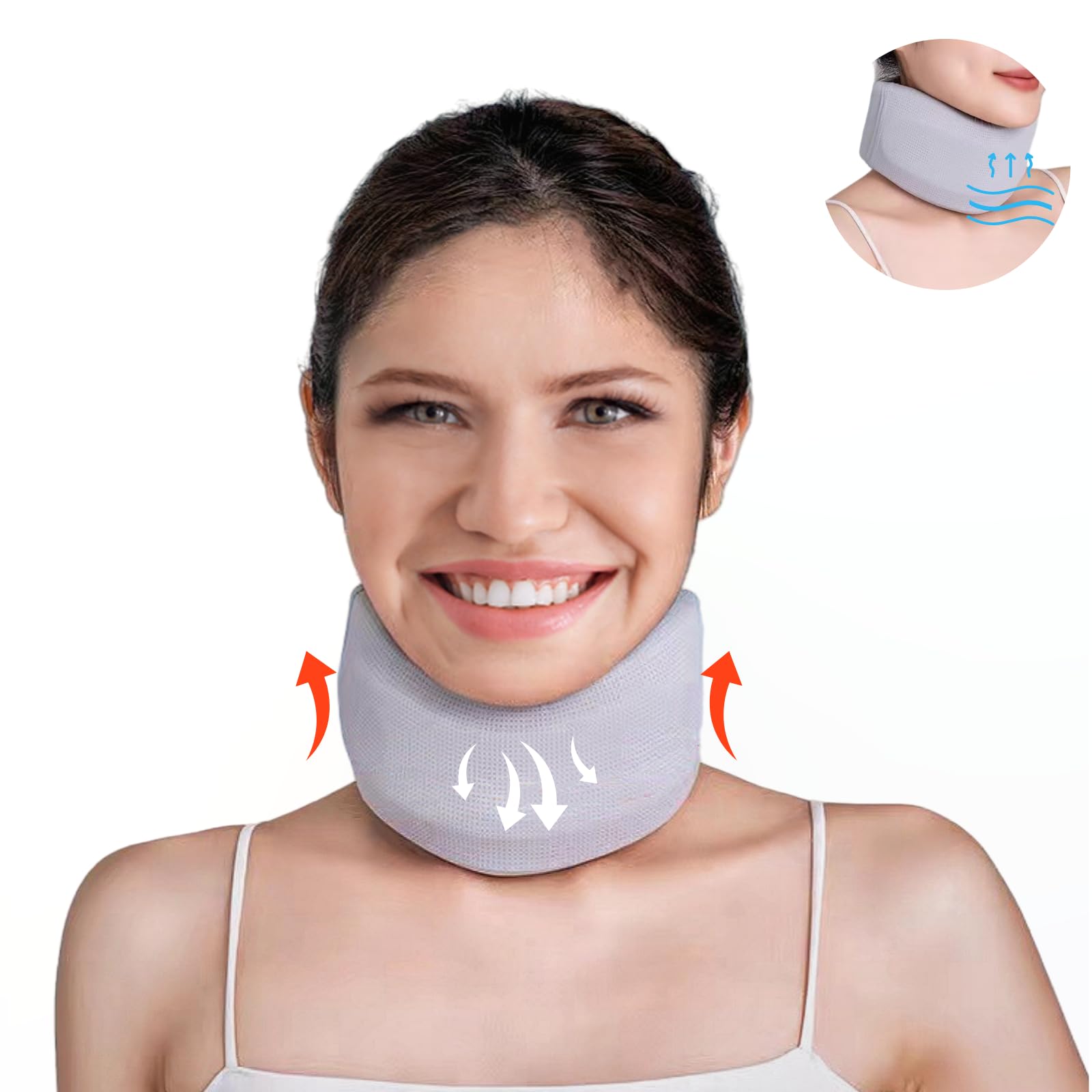 Amazon.com: leeveel Neck Brace Cervical Collar,Soft Neck Support Relief ...