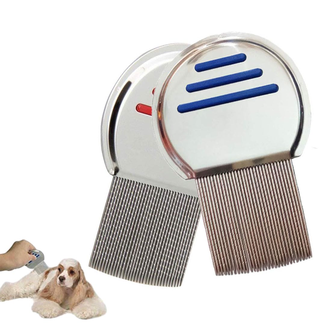 Amazon.com : 2 PCS Lice Comb,Flea Comb Lice Comb For Kids Stainless ...