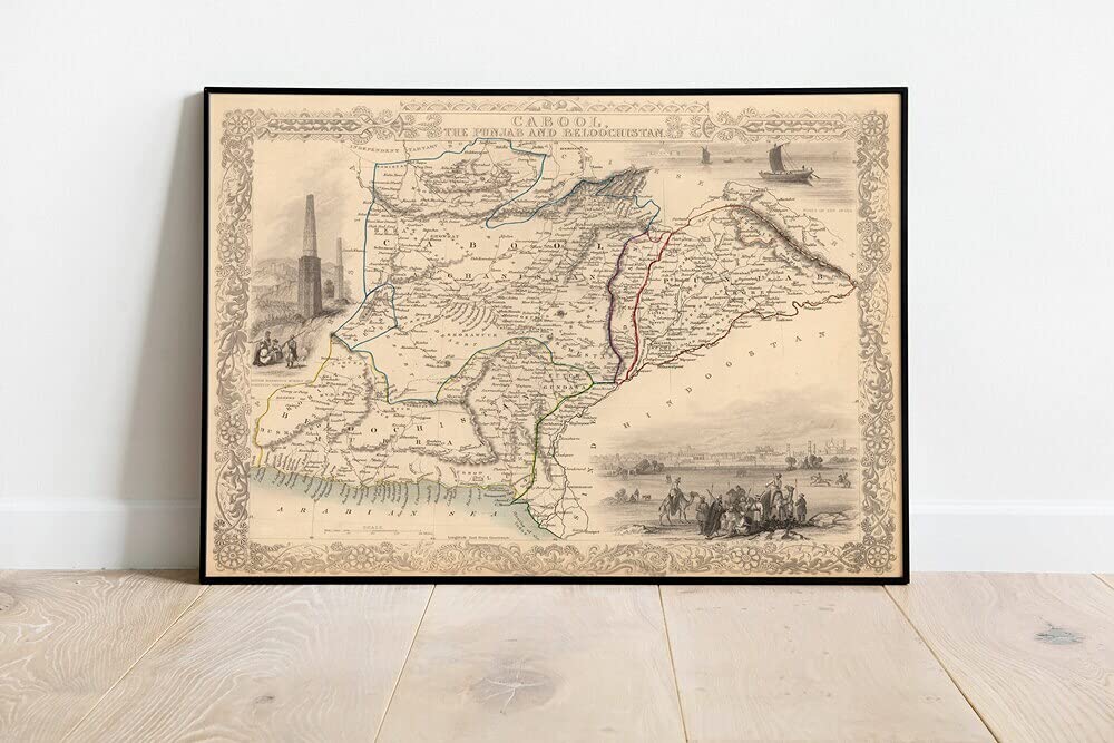 Buy of Cabool, The Punjab and Beloochistan 1851 of India North India ...