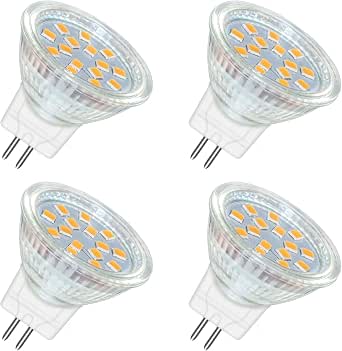 MR11 GU4 2W LED Warm White 3000K, 250LM, AC DC 12V-24V, 120° Angle with ...
