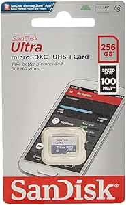 Amazon.com: SANDISK - Cards 256GB Ultra Lite White/Gray MICROSDXC 100MB ...