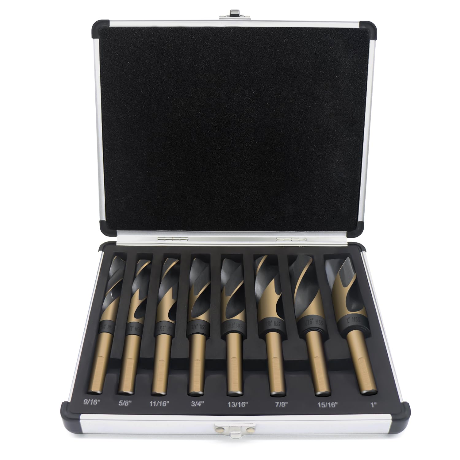 LudoPam Reduced Shank Drill Bit Set-8 Piece 1/2” Silver and Deming ...